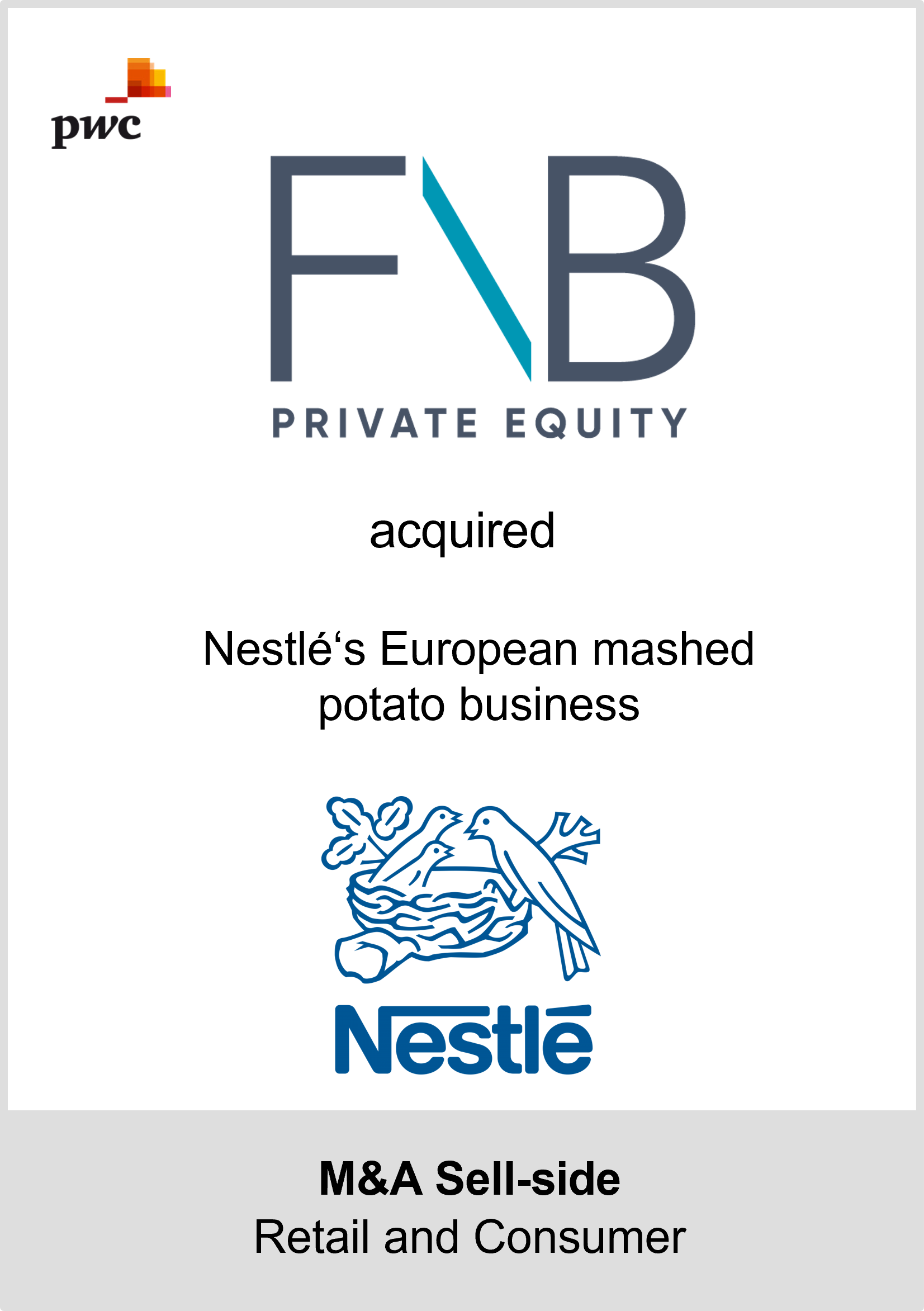 Successful Deals with PwC: Sale of Nestlé’s instant mashed potato ...