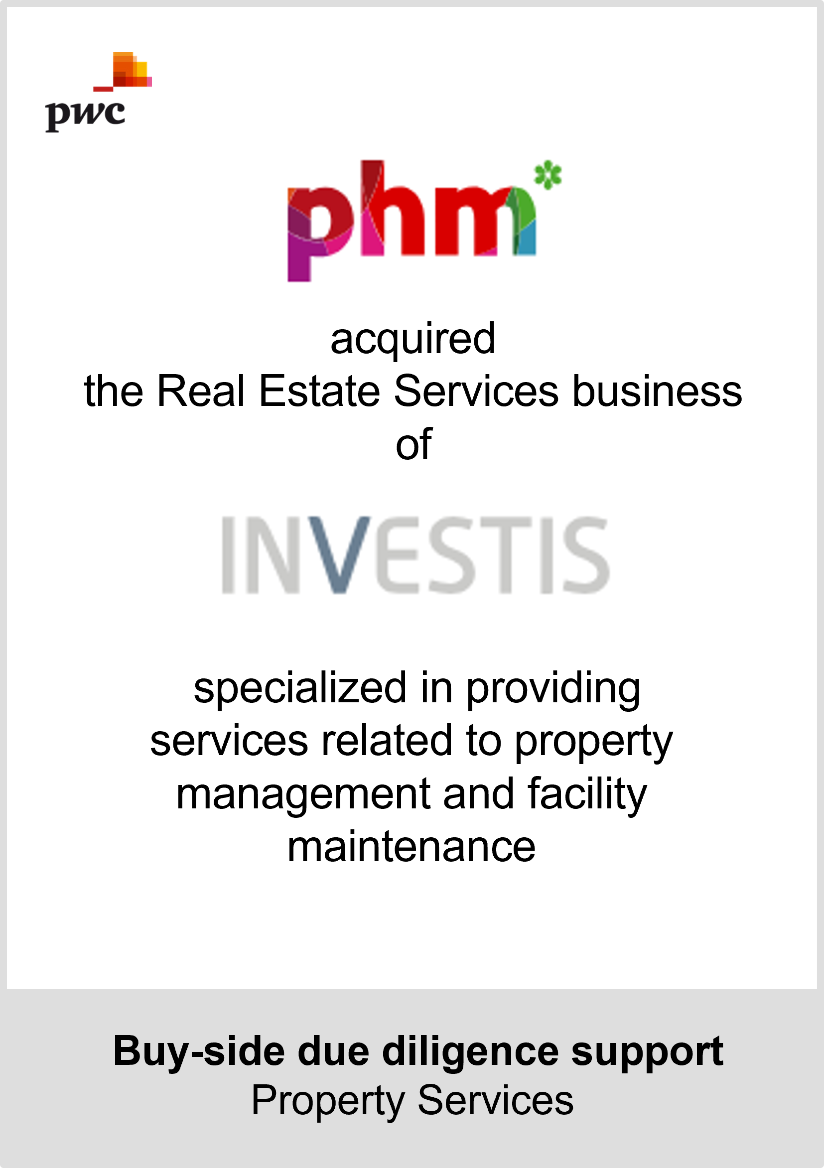 Successful Deals with PwC: PHM Group acquired the RE Services business ...
