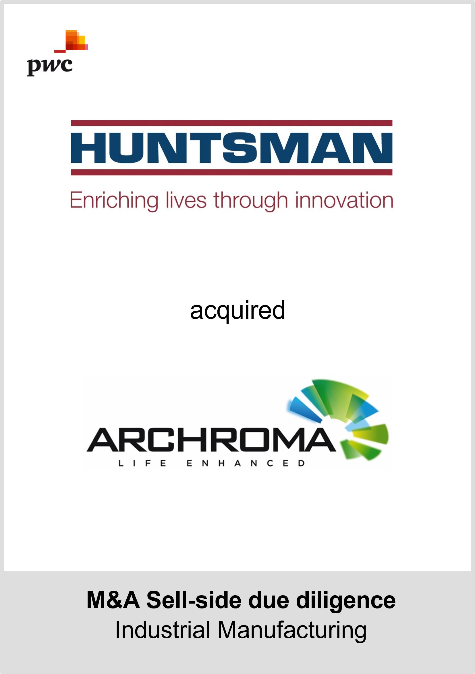 Successful Deals with PwC: Archroma to acquire the Textile Effects ...