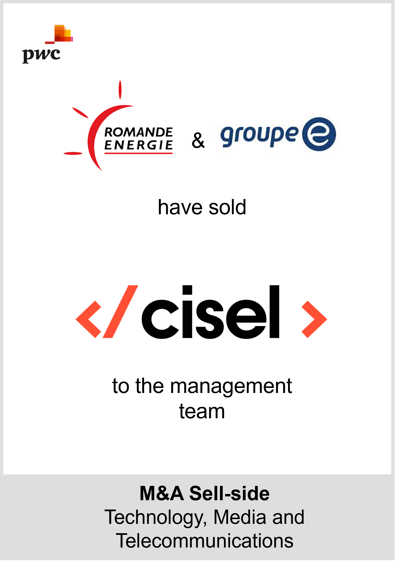 Successful Deals with PwC: CISEL