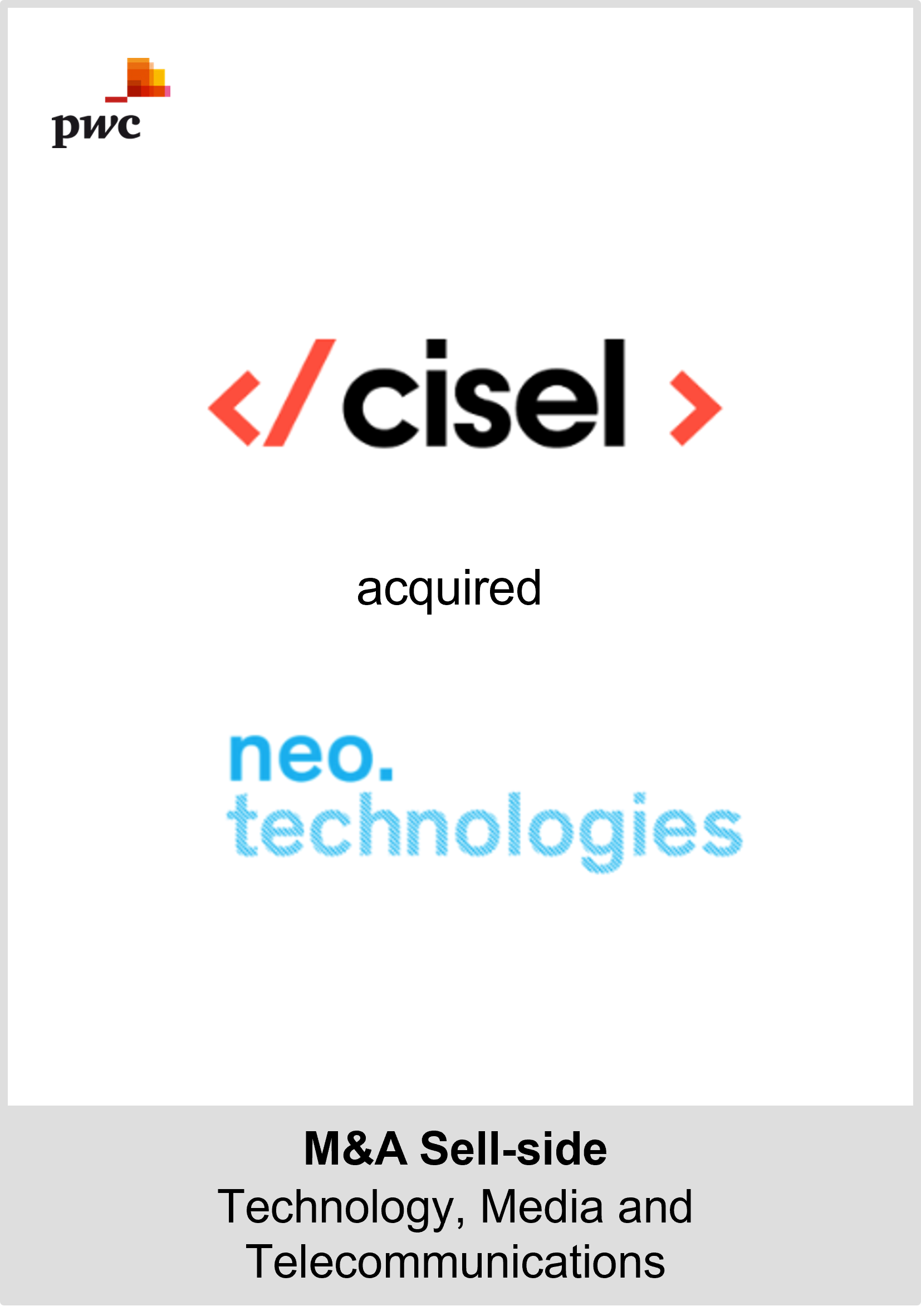 Successful Deals with PwC: neo Technologies SA to join CISEL ...