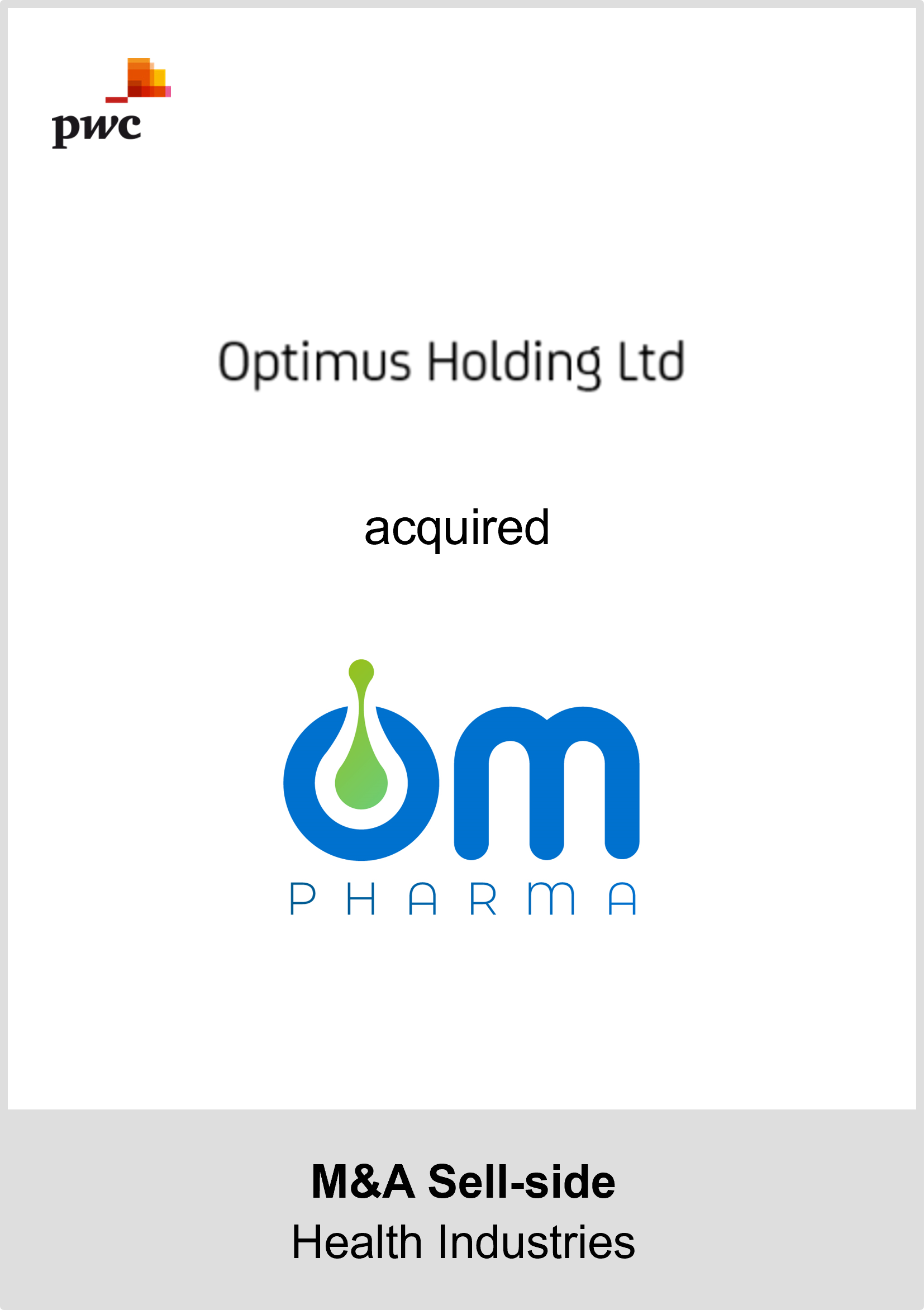 Successful Deals with PwC: Vifor Pharma Group announces successful sale ...