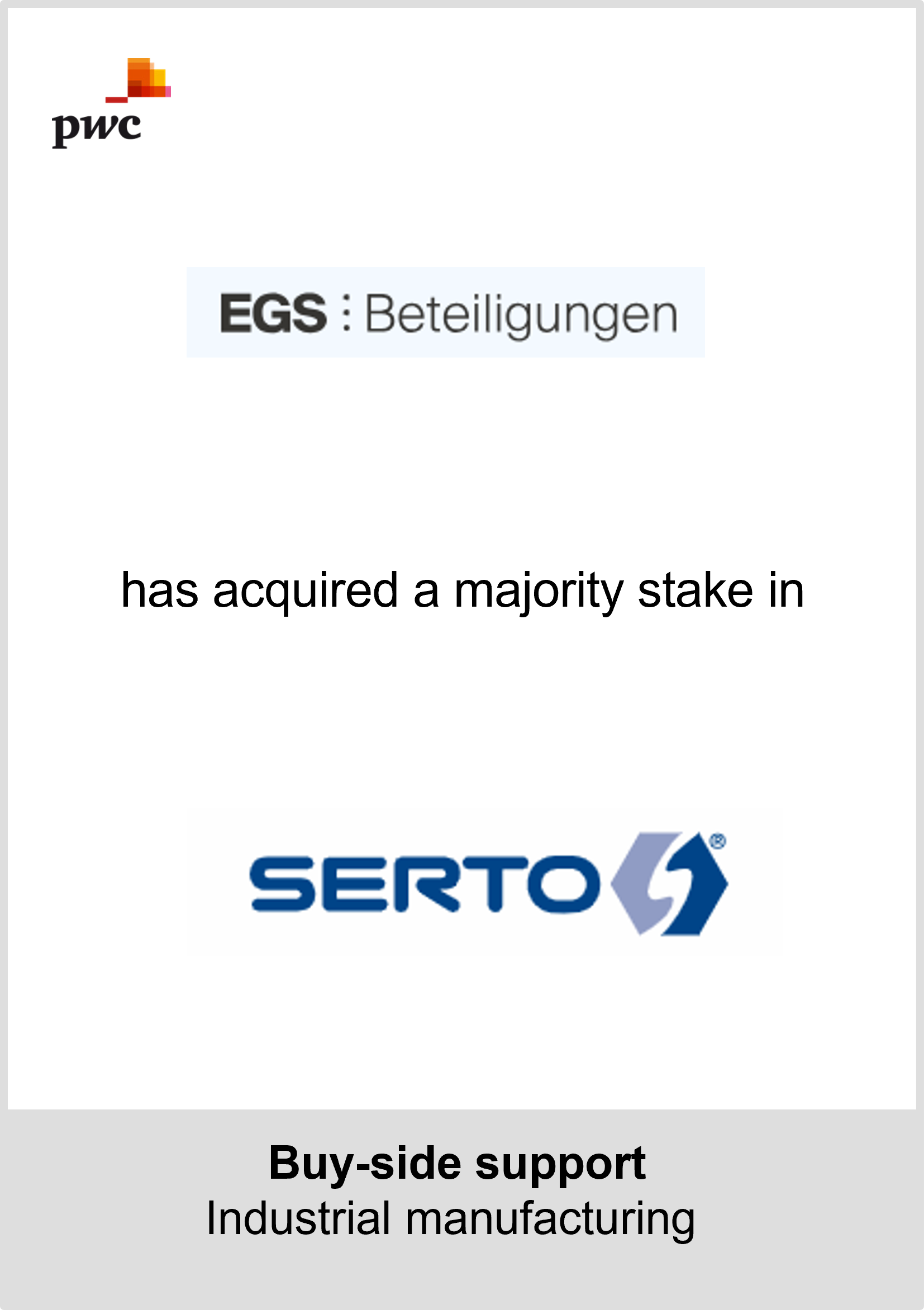 Successful Deals with PwC: EGS Beteiligungen AG acquires SERTO Group | PwC Switzerland