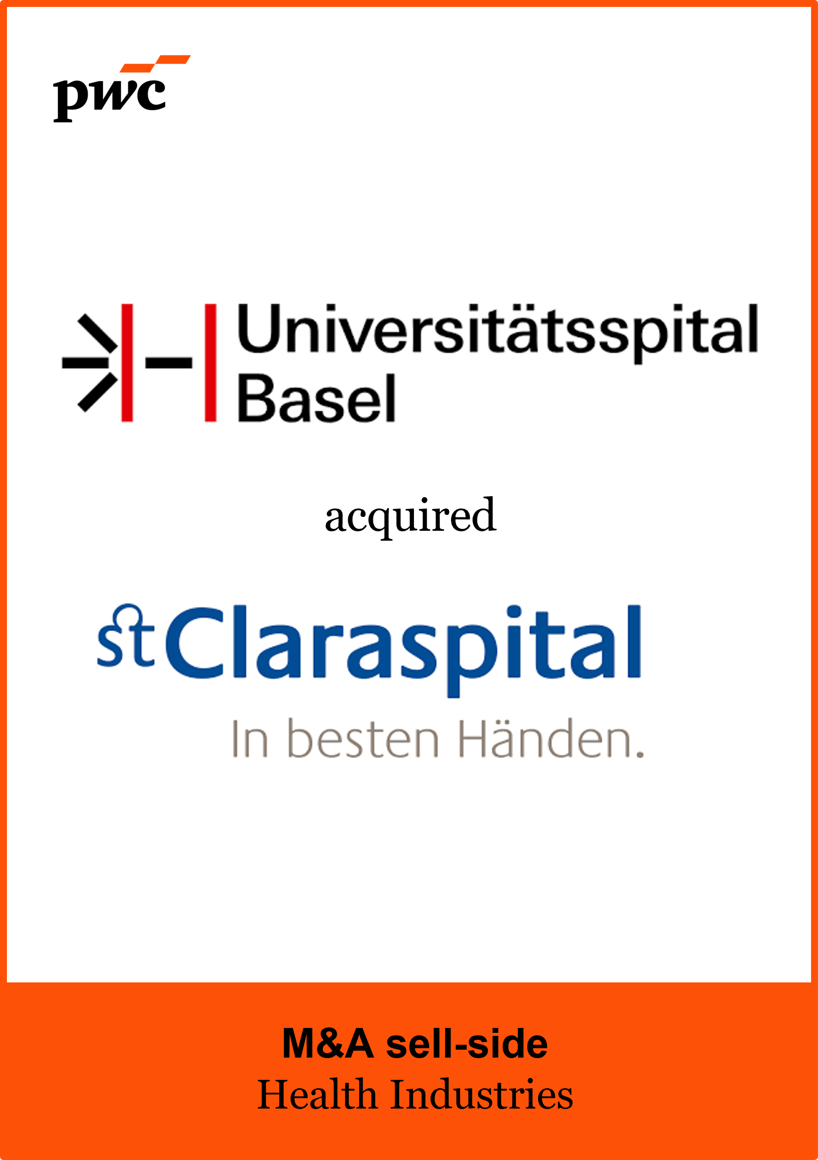 Successful Deals with PwC: University Hospital Basel acquires St ...